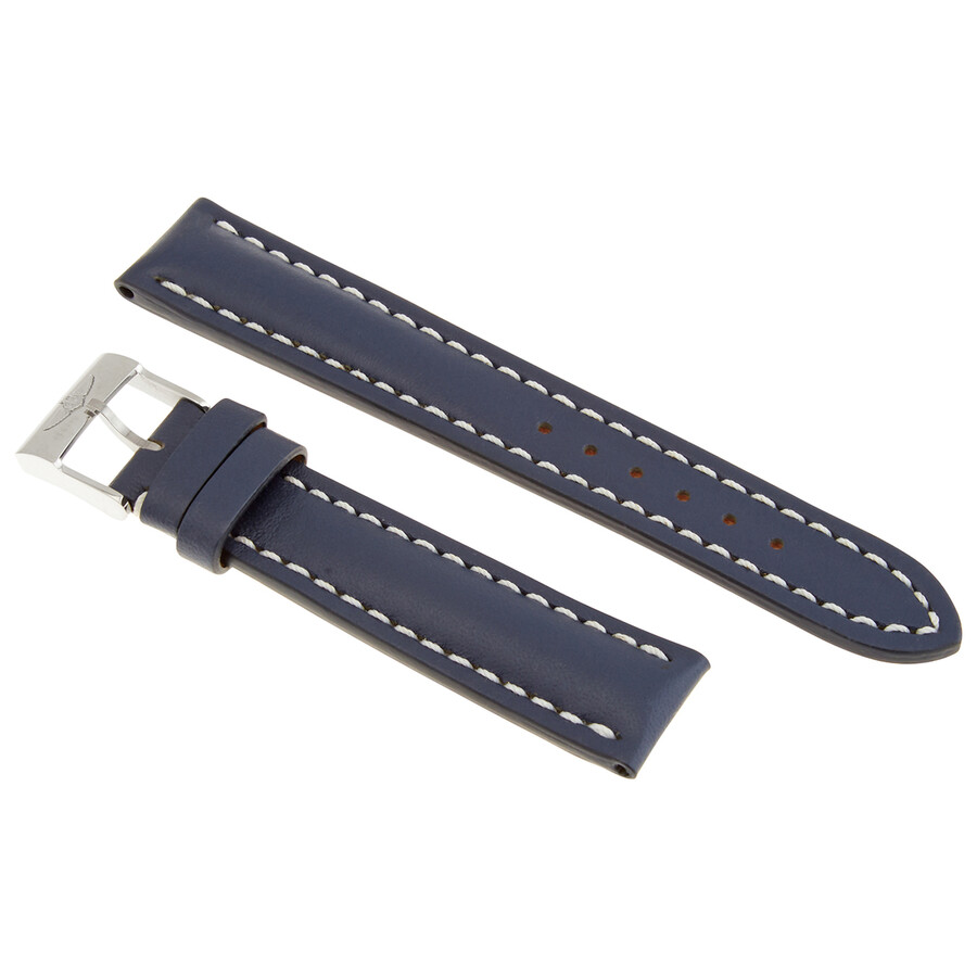 Breitling Blue Leather Strap Stainless Steel Tang Buckle 18-16mm 194X ...