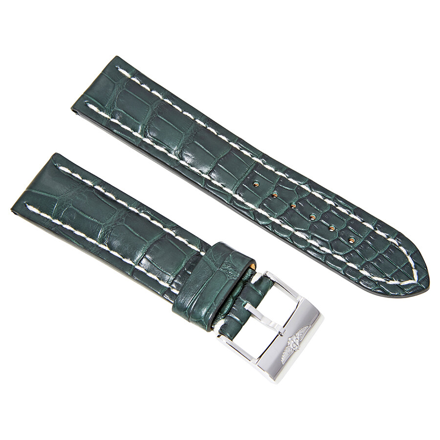 Breitling Green Strap Stainless Steel Tang Buckle 22-20mm 748P ...