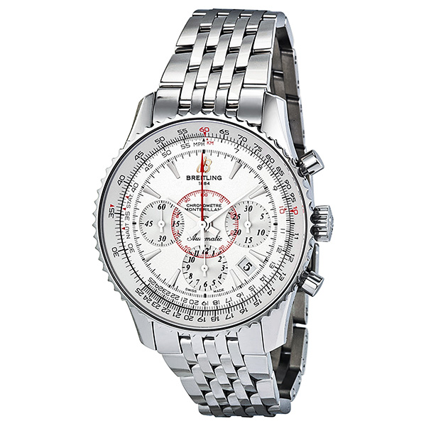 Breitling Montbrillant 01 Automatic Chronograph Silver Dial Men's Watch ...