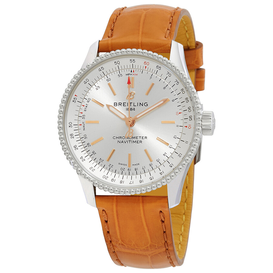 Breitling Navitimer Automatic Chronometer Silver Dial Ladies Watch ...