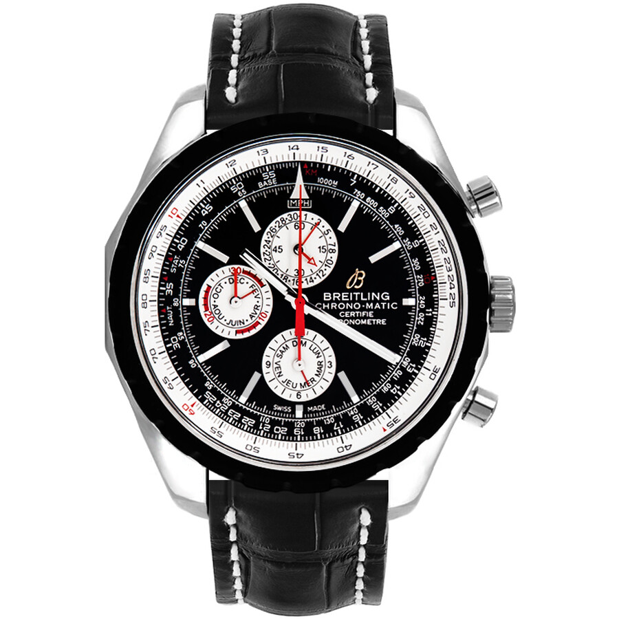 Breitling Navitimer Chronomatic 1461 Automatic Chronometer Black Dial ...