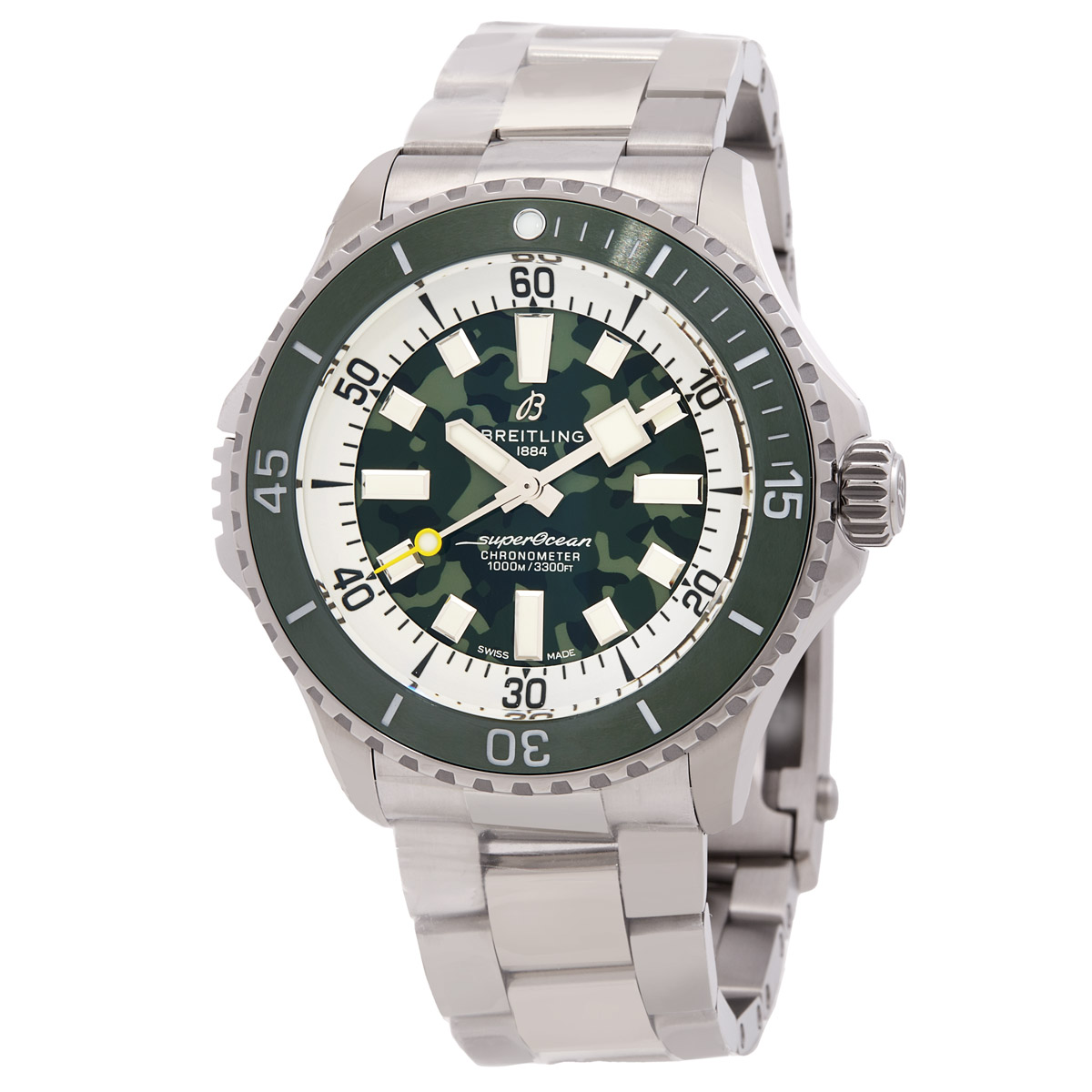 Breitling Superocean 46mm Automatic Super Diver Green Camouflage Dial ...