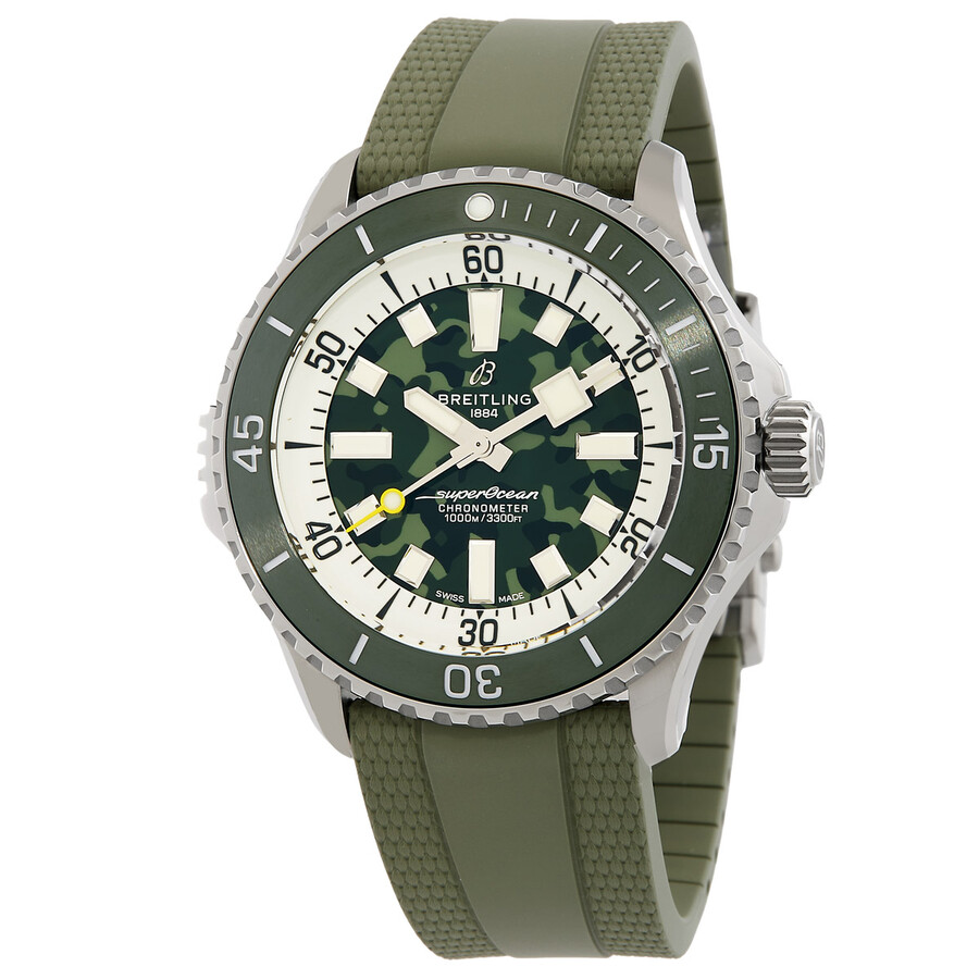 Breitling Superocean Automatic Green Dial Men's Watch E10379D31L1S1 ...