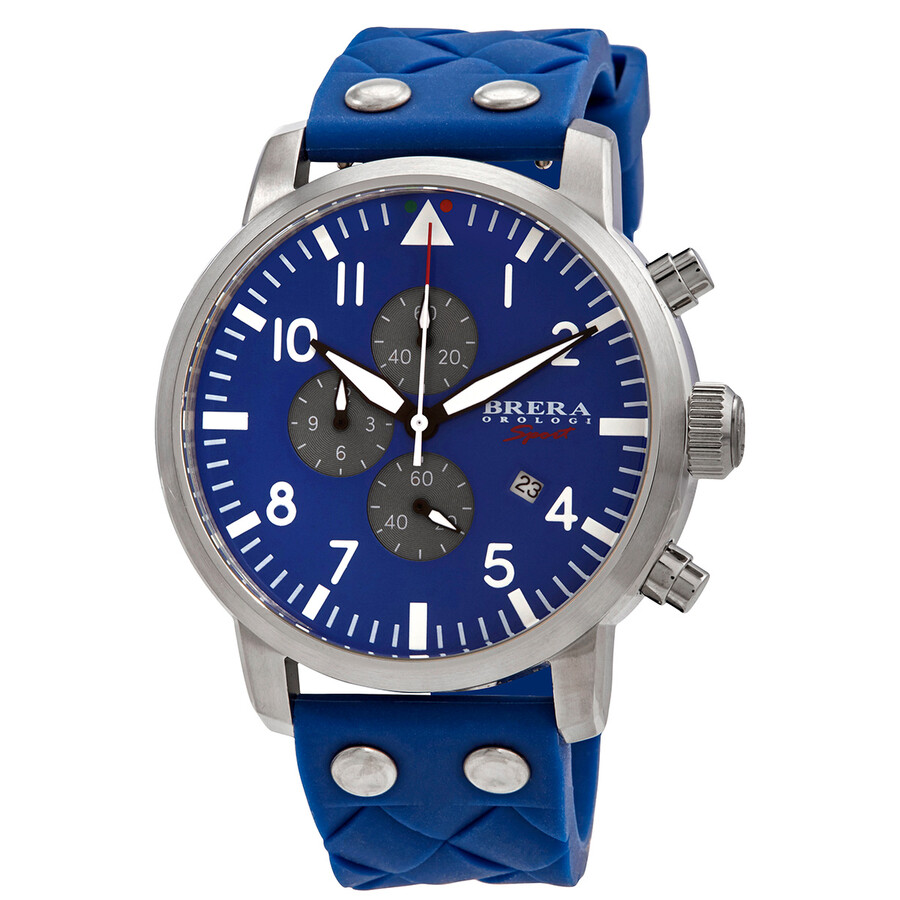 Brera Orologi Tornado Chronograph Quartz Blue Dial Men's Watch ...