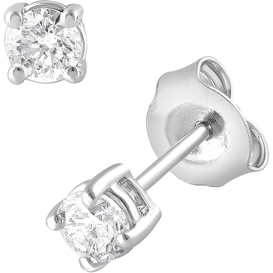 Brilliant Diamond 1/3 Carat Round Lab Grown Diamond Stud Earrings in ...