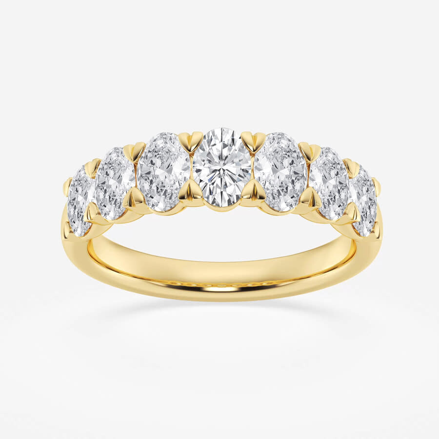 Brilliant Diamond 14K Yellow Gold 2 CTTW Oval-Cut LAB GROWN Diamond ...