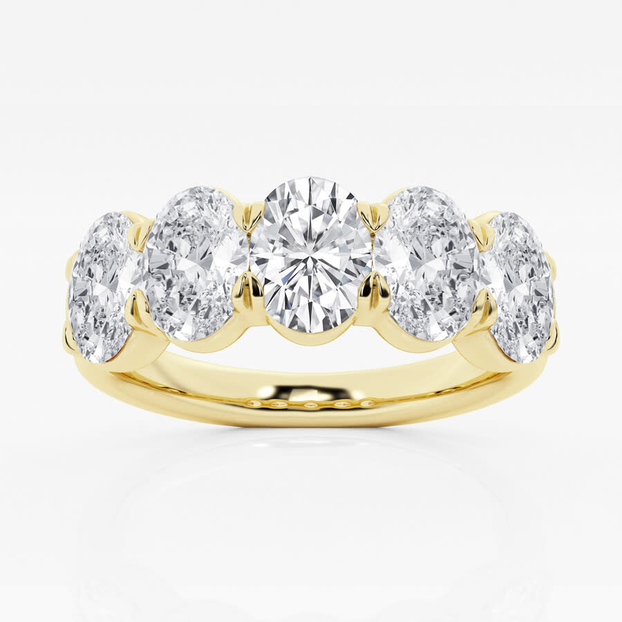 Brilliant Diamond 14K Yellow Gold 3 CTTW Oval-Cut LAB GROWN Diamond ...