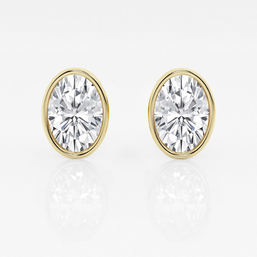 Brilliant Diamond 14KT Yellow Gold 3 cttw Oval-Cut Lab Grown Diamond ...
