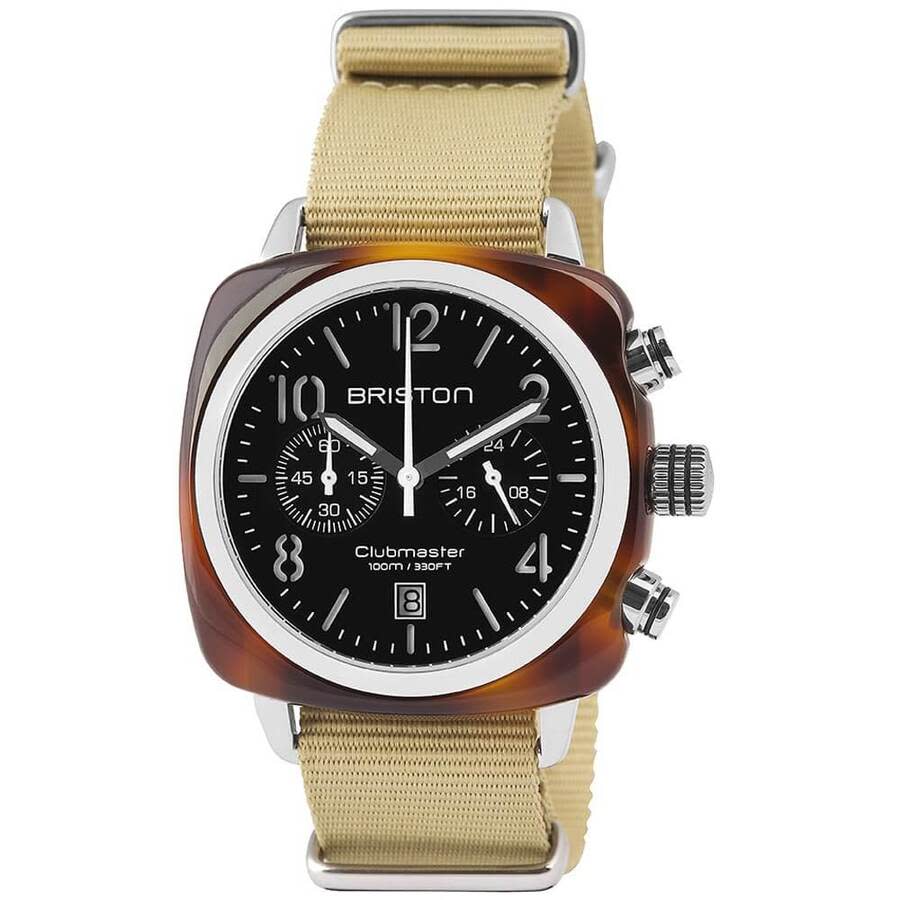 Briston Clubmaster Classic Chronograph Quartz Black Dial Men's Watch ...