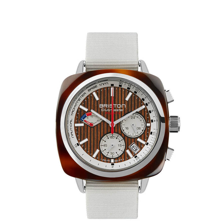 Briston Clubmaster Regatta Chronograph Quartz Brown Dial Men's Watch ...