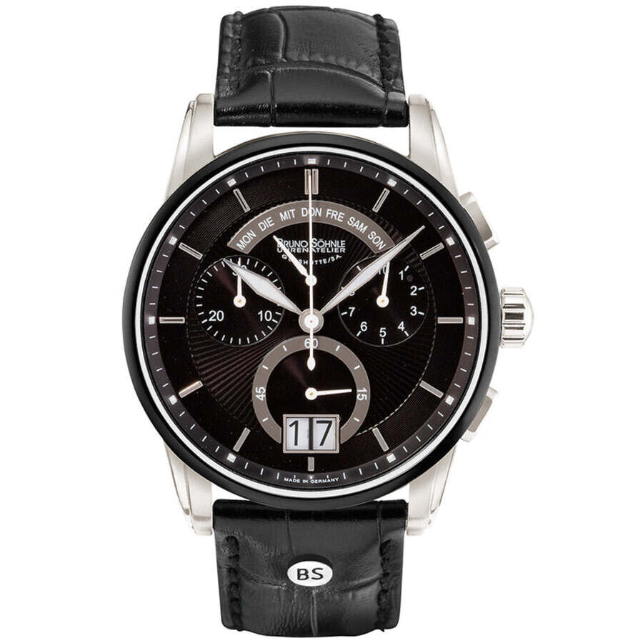 Bruno Sohnle Grandioso Chronograph Quartz Black Dial Men's Watch 17 ...