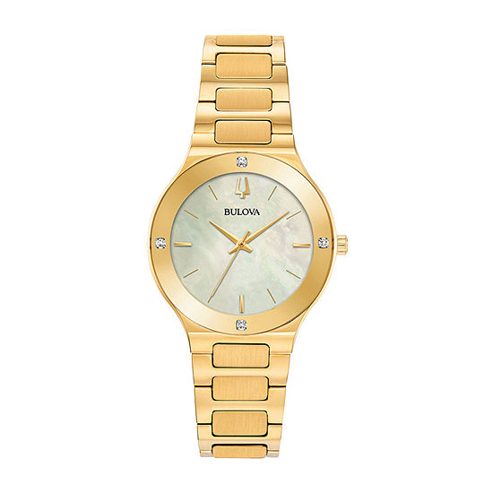 Bulova Champagne Mother of Pearl Dial Ladies Watch 97R102 042429567146 ...