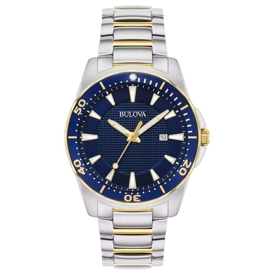 Bulova Classic Quartz Blue Dial Men's Watch 98B329 042429563452 ...
