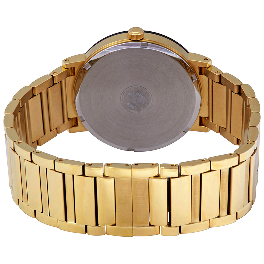 Bulova Diamond Black Dial Yellow Gold-tone Men's Watch 97D116 - Diamond ...