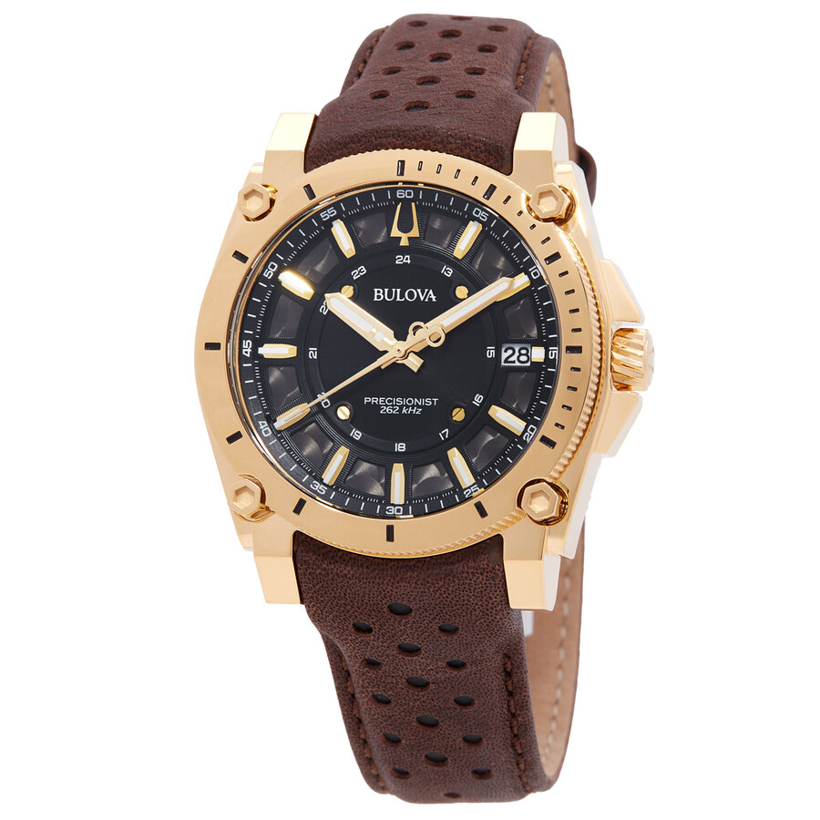 Bulova Icon Precisionist Black Dial Men's Watch 97B216 042429594104 ...