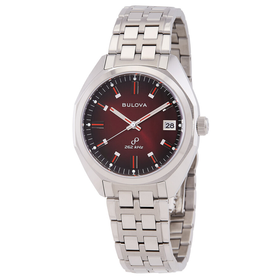 Bulova Jet Star Quartz Red Dial Men's Watch 96B401 042429594173 ...