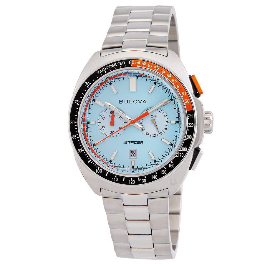 Bulova Racer Chronograph Quartz Blue Dial Men's Watch 98B432 ...