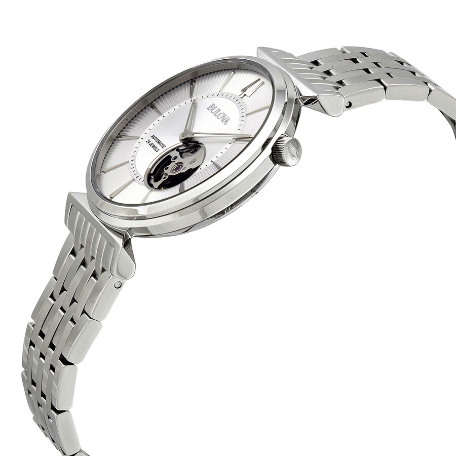 Bulova Regatta Automatic Silver Dial Stainless Steel Men's Watch 96A235 ...
