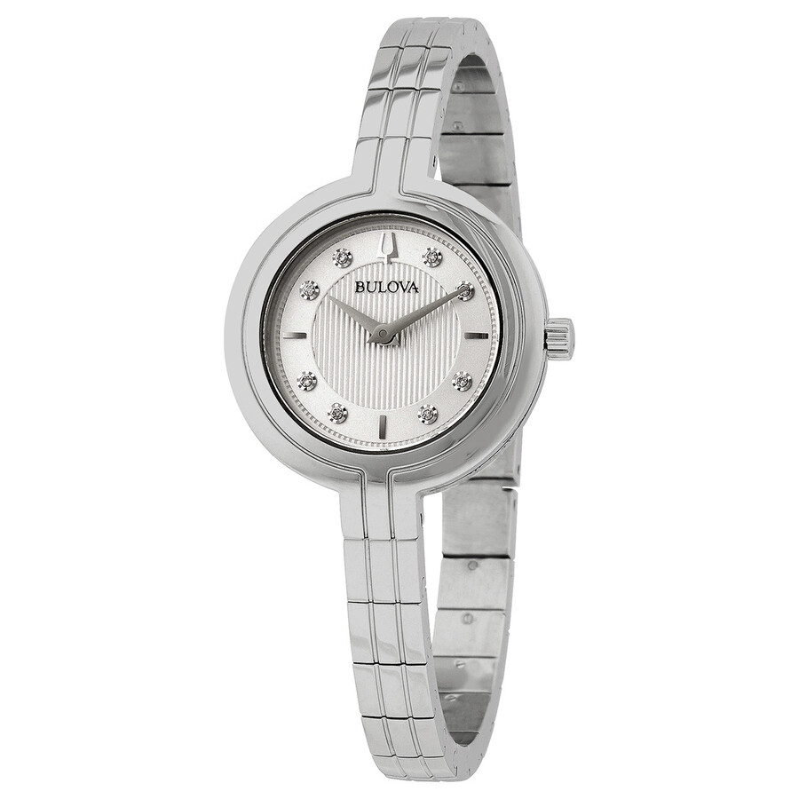 Bulova Rhapsody Quartz Diamond Silver Dial Ladies Watch 96P214 ...