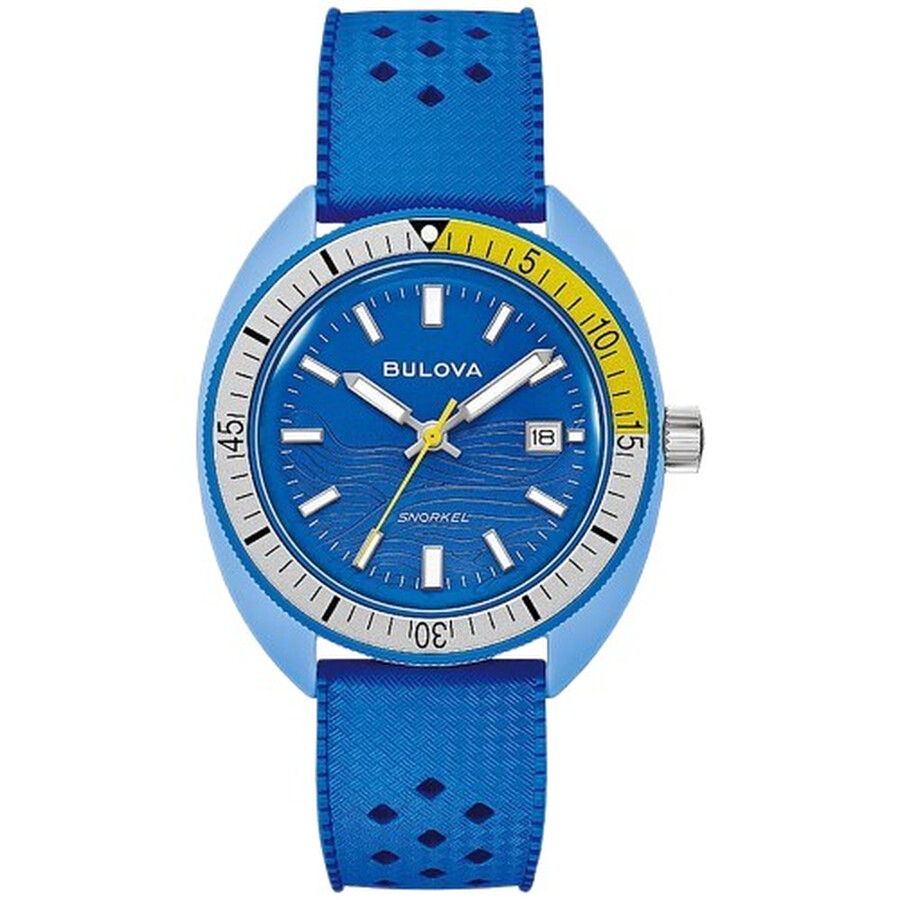Bulova Snorkel Tang Fish Quartz Blue Dial Men's Watch 98B445 ...