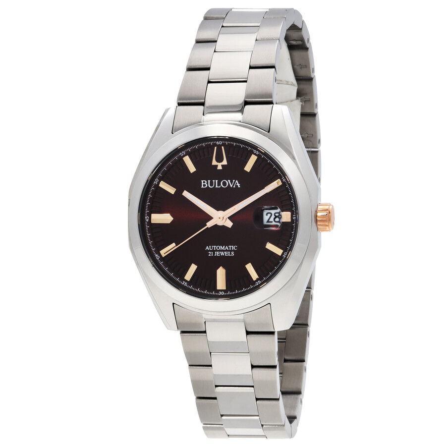 Bulova Surveyor Automatic Red Dial Men's Watch 98B422 - Watches, Surveyor - Jomashop