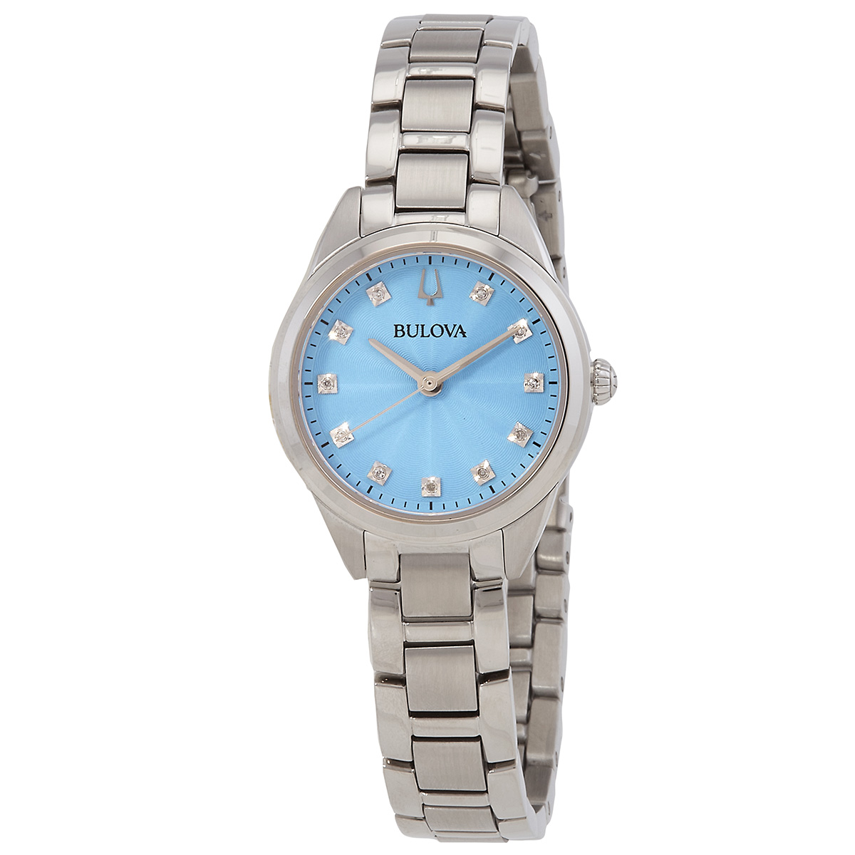 Bulova Sutton Quartz Diamond Blue Dial Ladies Watch 96P250 042429597471 ...