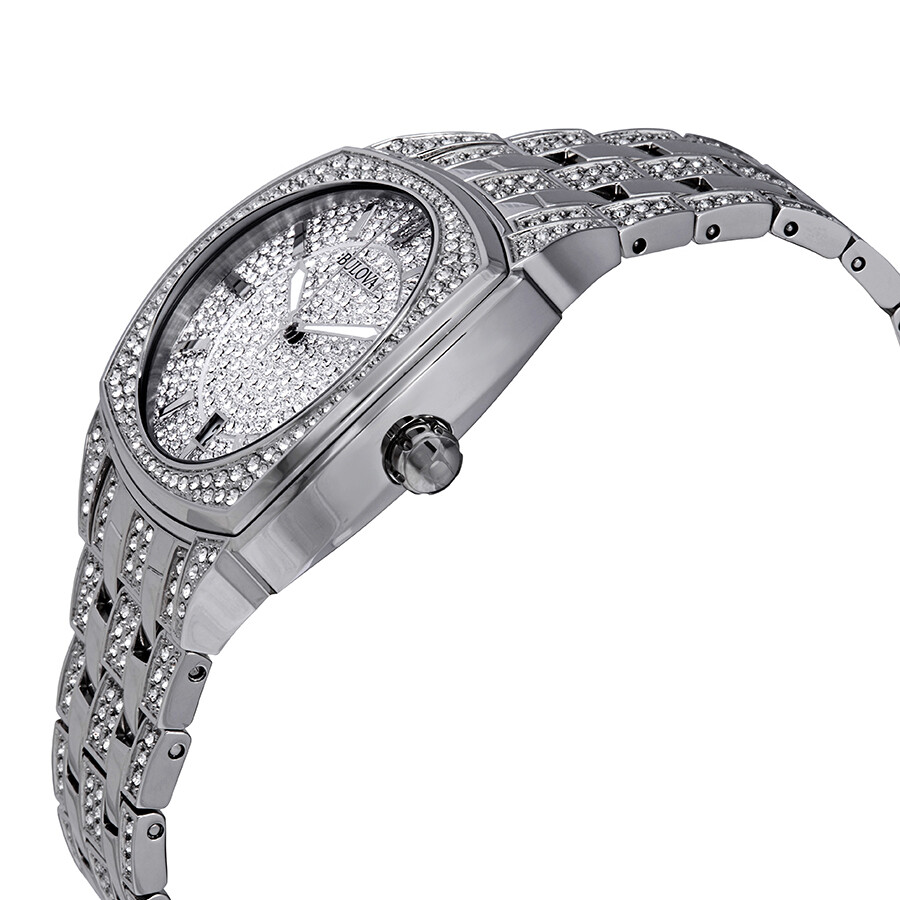 Bulova Swarovski Crystal Pave Men's Watch 96B296 - Crystal - Bulova ...