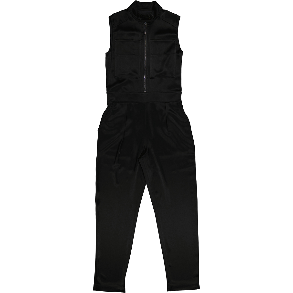 Burberry Anete Satin Sleeveless Jumpsuit, Brand Size 10 (US Size 8 ...