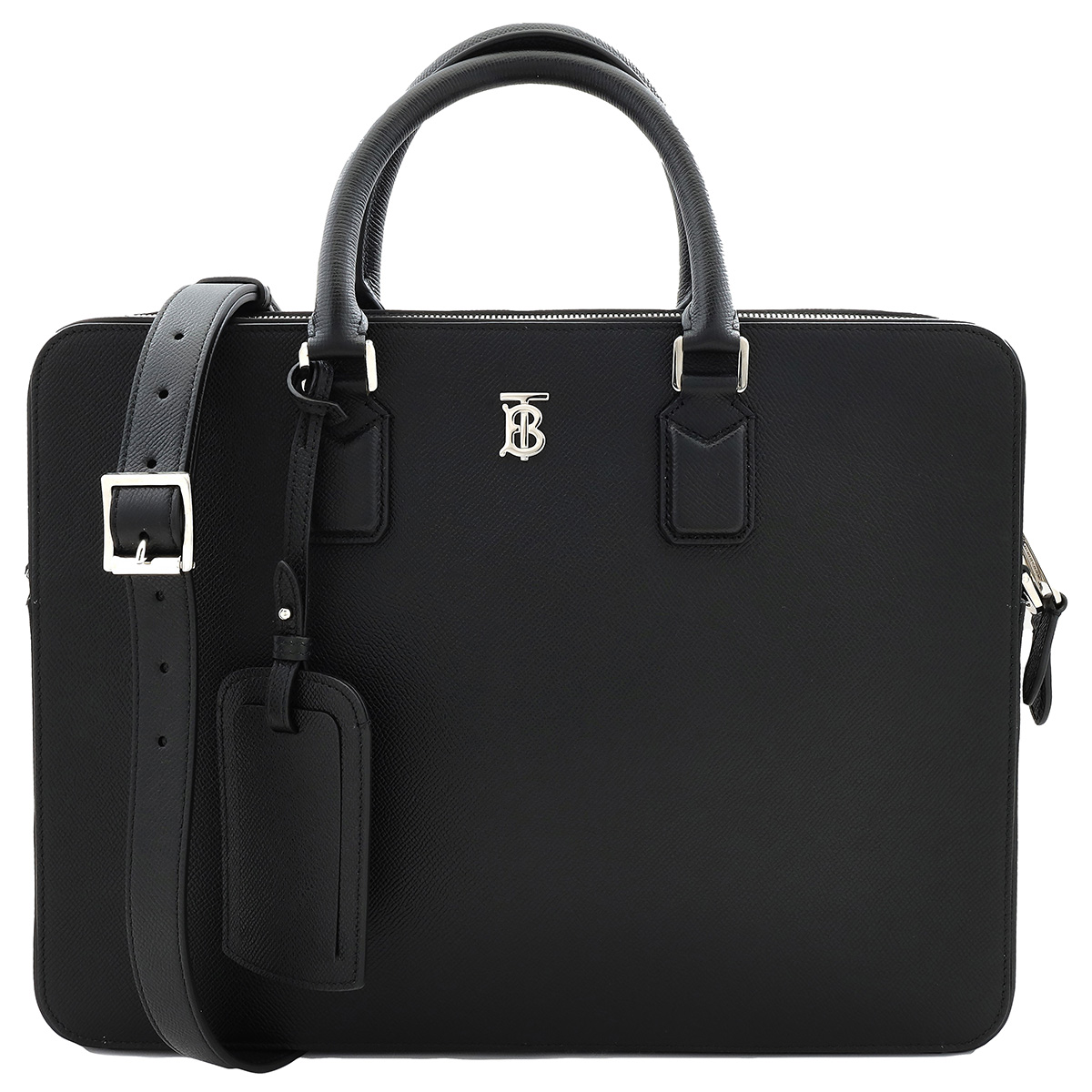 Burberry Black Leather Monogram Slim Ainsworth Briefcase 8065812 ...