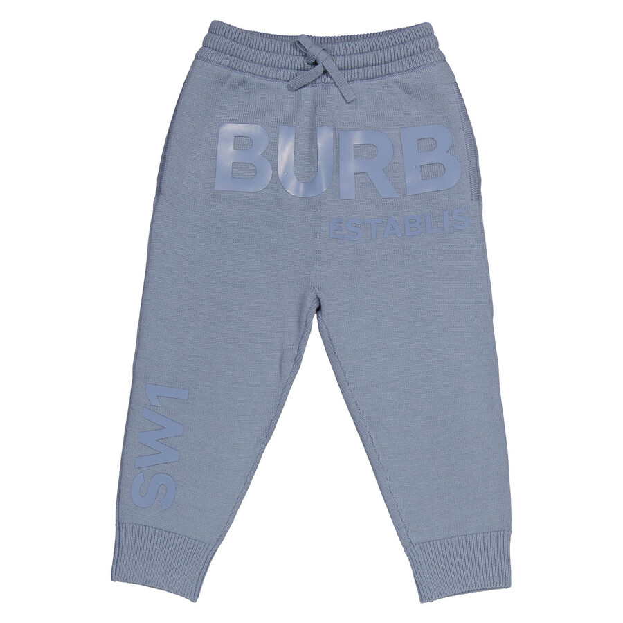 Burberry Boys Shale Blue Horseferry Print Clarise Track Pants, Size 4Y ...