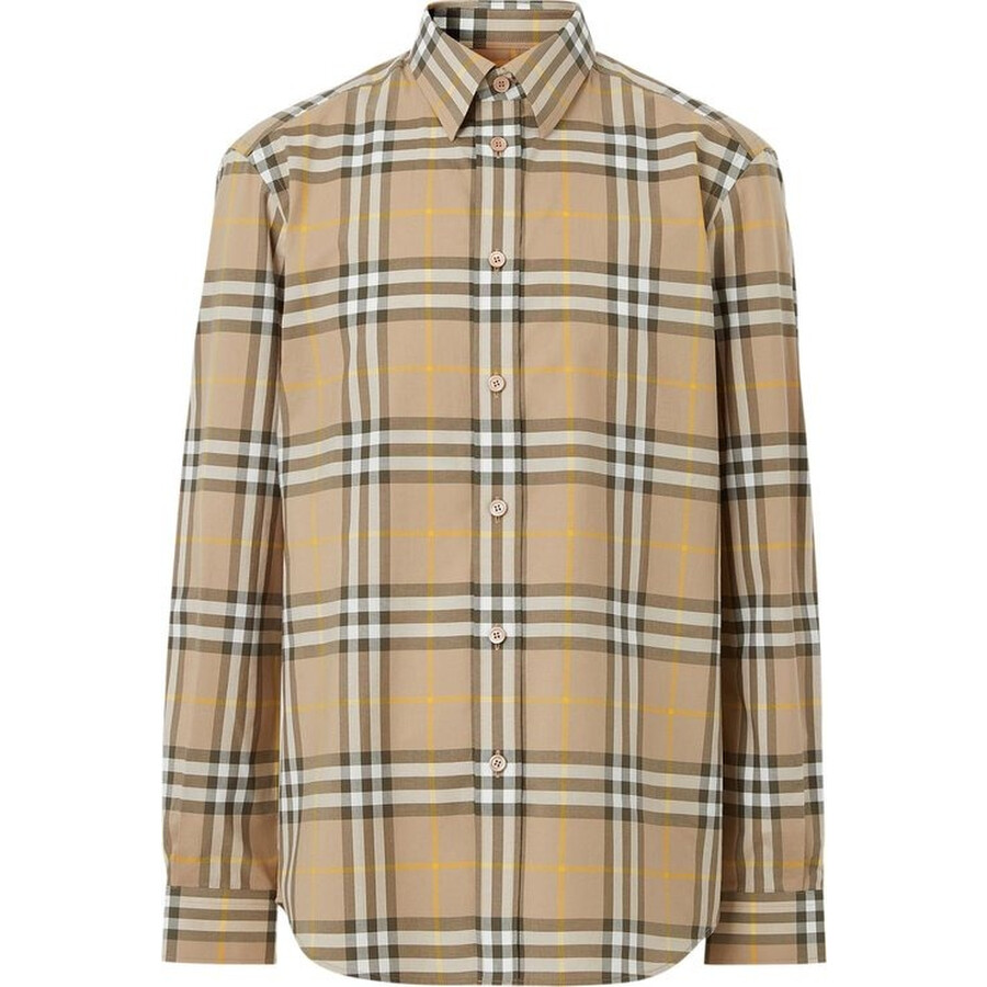 Burberry Check Print Cotton Shirt, Size Medium 8055492 - Clothing ...