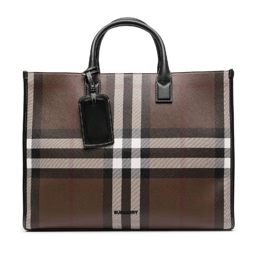 Burberry Check-Print Tote Bag 8066241 5045701063928 - Handbags - Jomashop