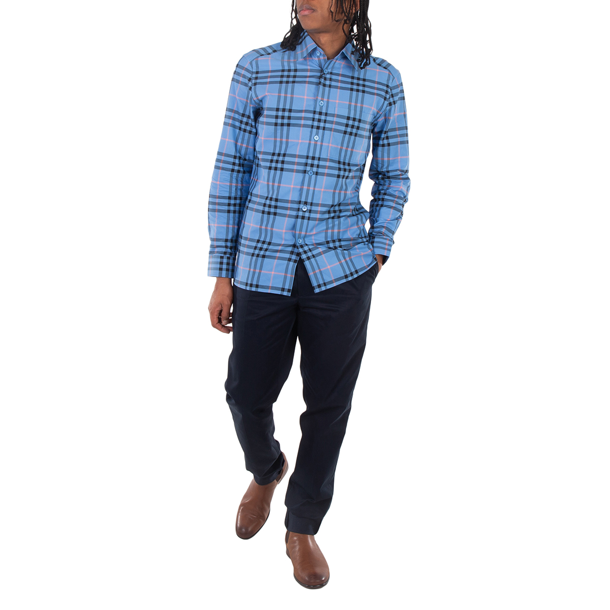 Burberry Cotton Check Pattern Shirt, Size X-Large 8071522 - Clothing ...