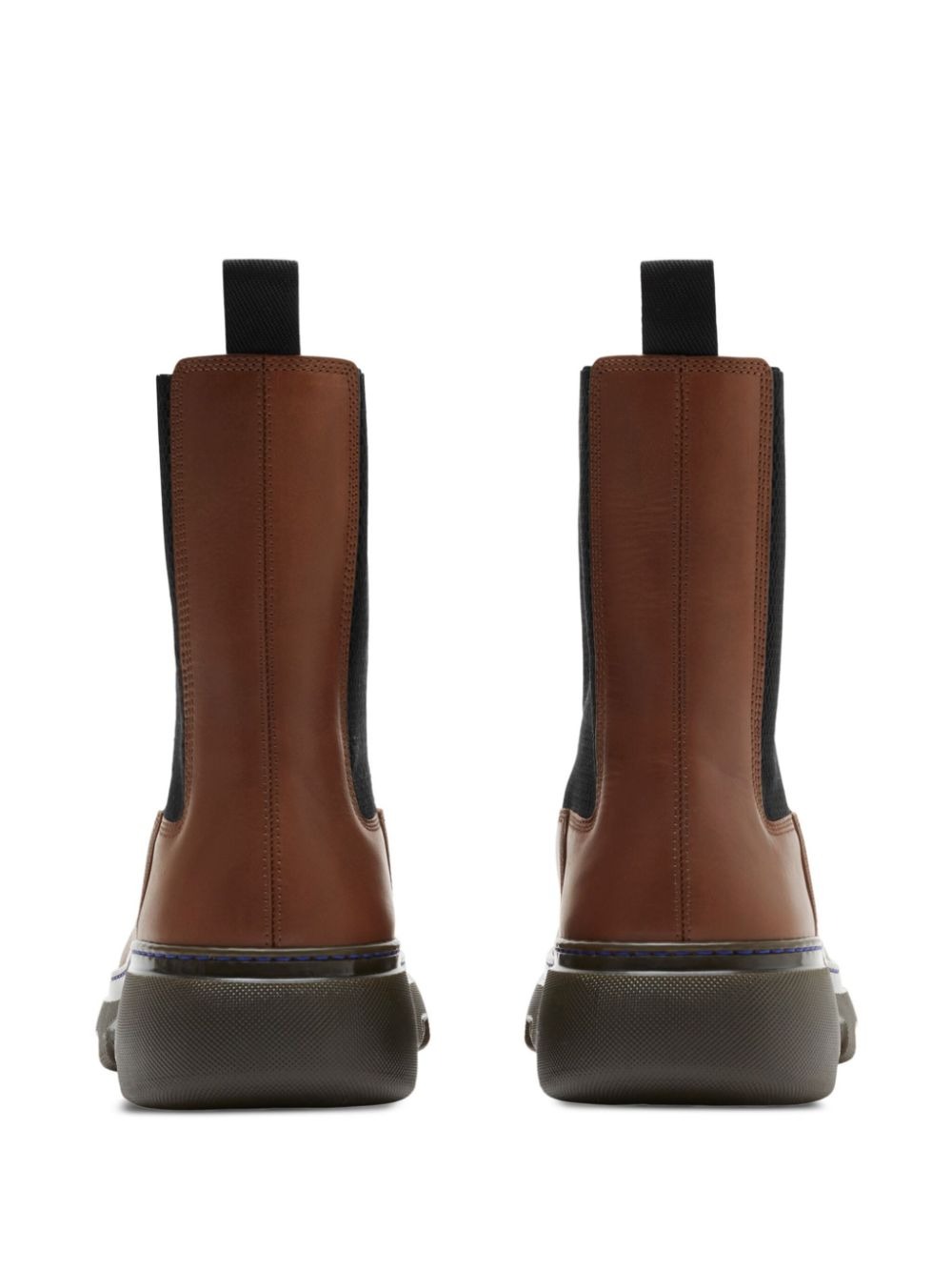 Burberry Leather Creeper Chelsea Boots In Walnut | ModeSens