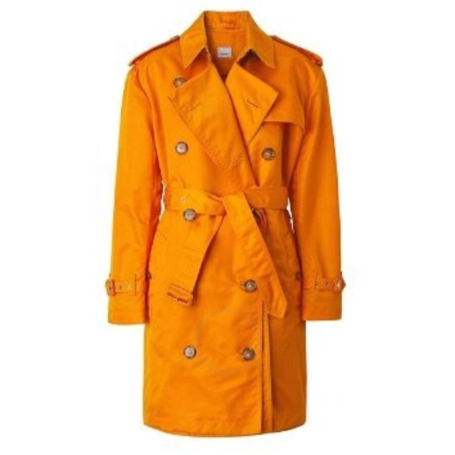 Burberry Deep Orange Whetstone Water Resistant Nylon Trench Coat, Brand ...