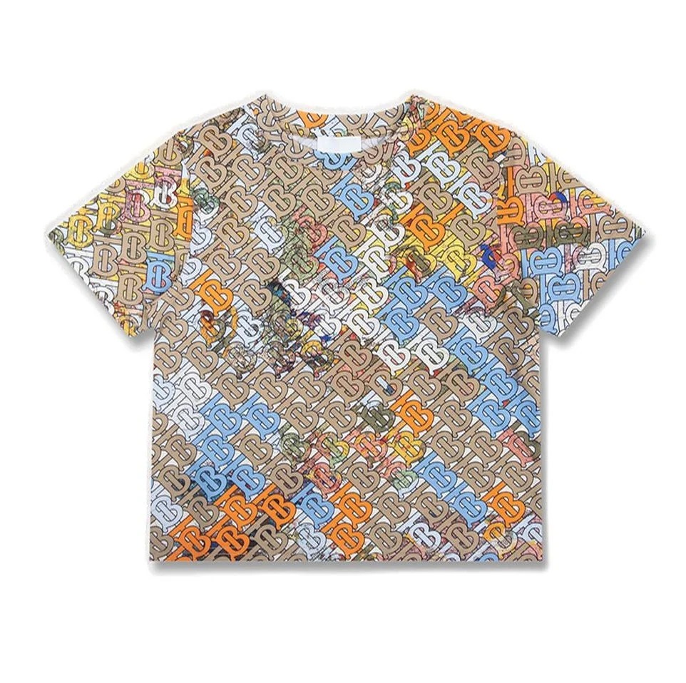 Burberry Kids Devan Cotton Monogram Map Print T-Shirt, Size 6Y 8062180 ...