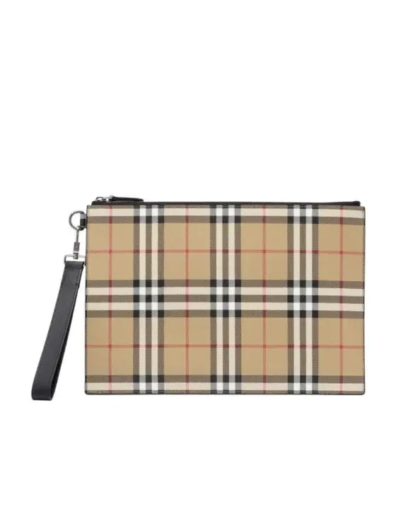 Burberry Edin Check Pattern Zipped Pouch 8057940 5045629275564 ...