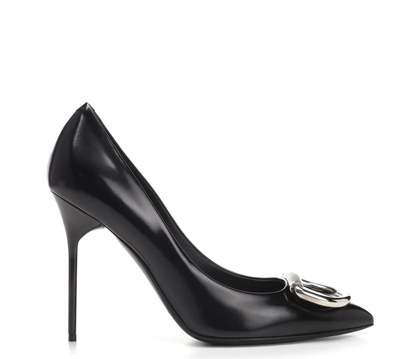 Burberry Flanagan Black Patent Leather D-ring Stiletto Pumps, Brand ...