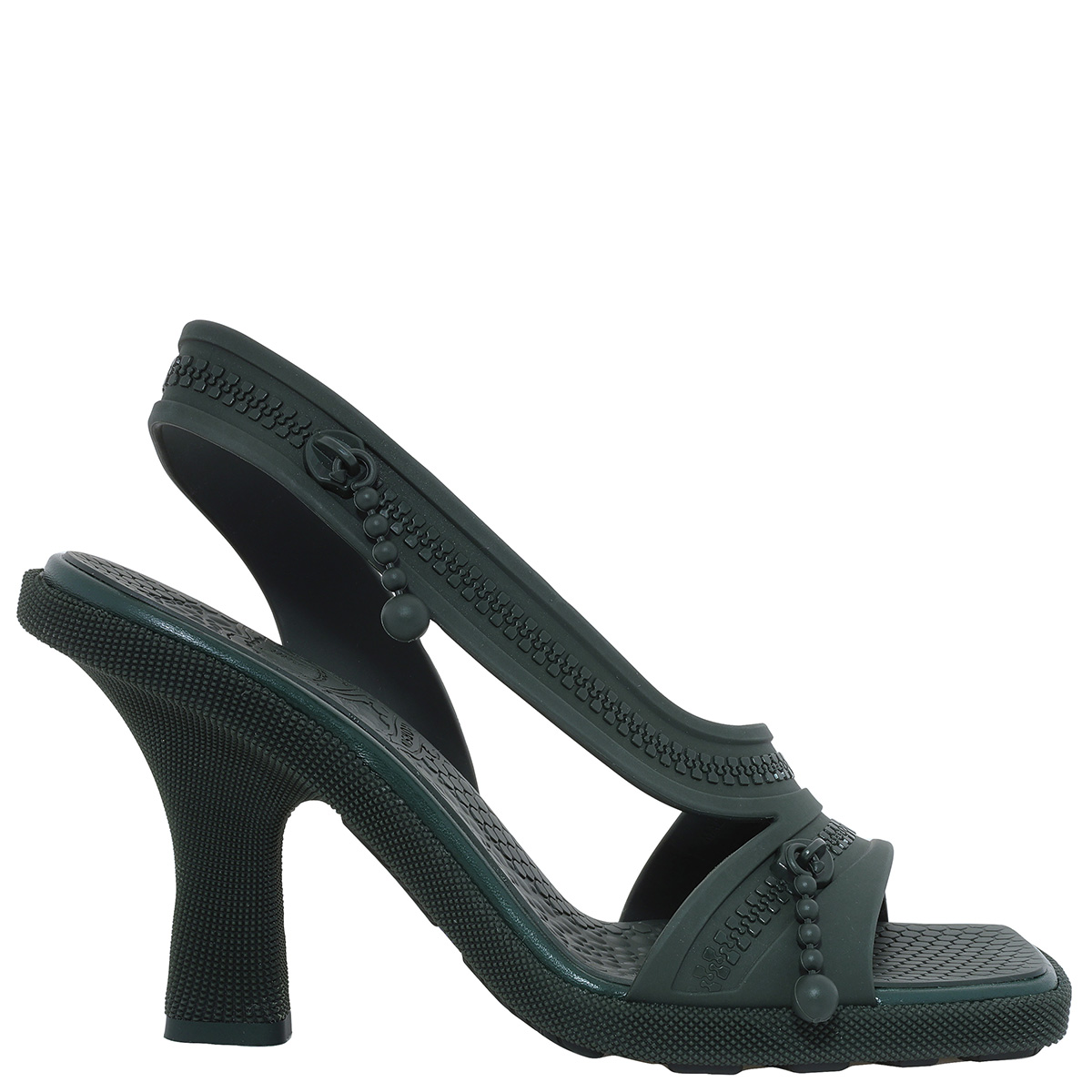 Burberry Gel Heeled Sandals - Jungle, Brand Size 37 ( US Size 7 ...