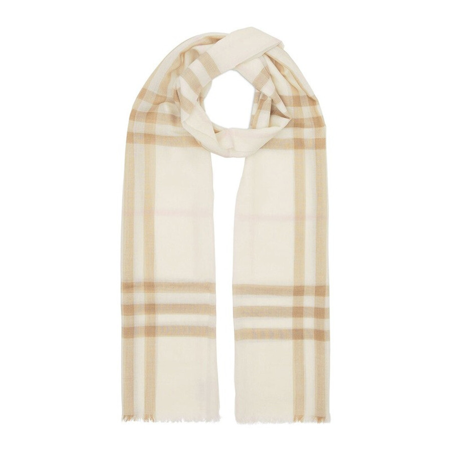 Burberry Giant Check Wool Silk Scarf 8021442 5045559696965 - Clothing ...
