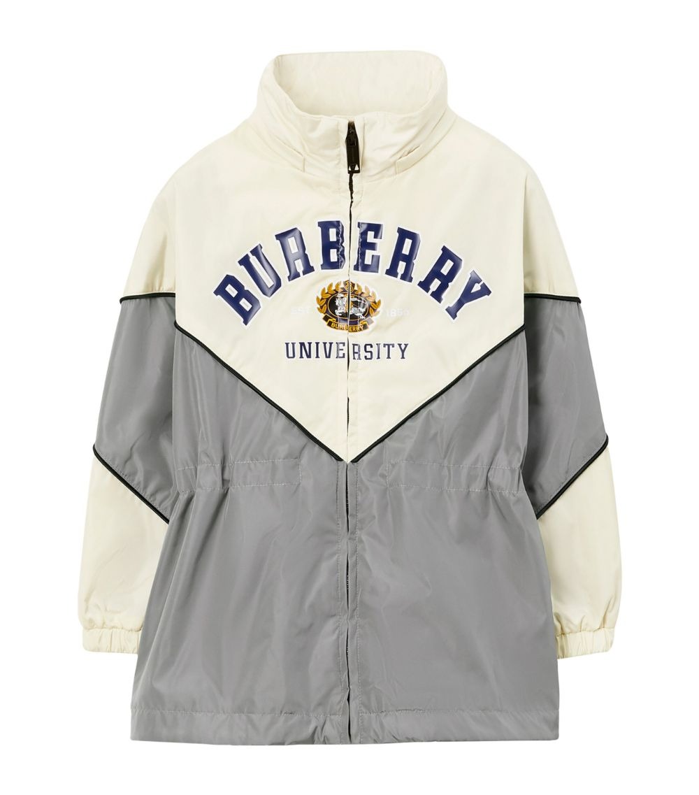 Burberry Girls Cool Charcoal Grey Janice College Windbreaker Jacket ...