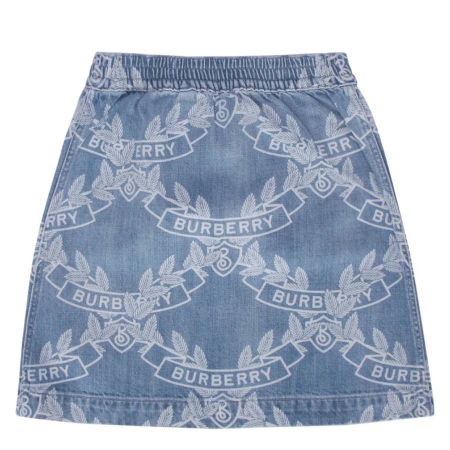 Burberry Kids' Girls Maxine Crest Skirt In Blue | ModeSens