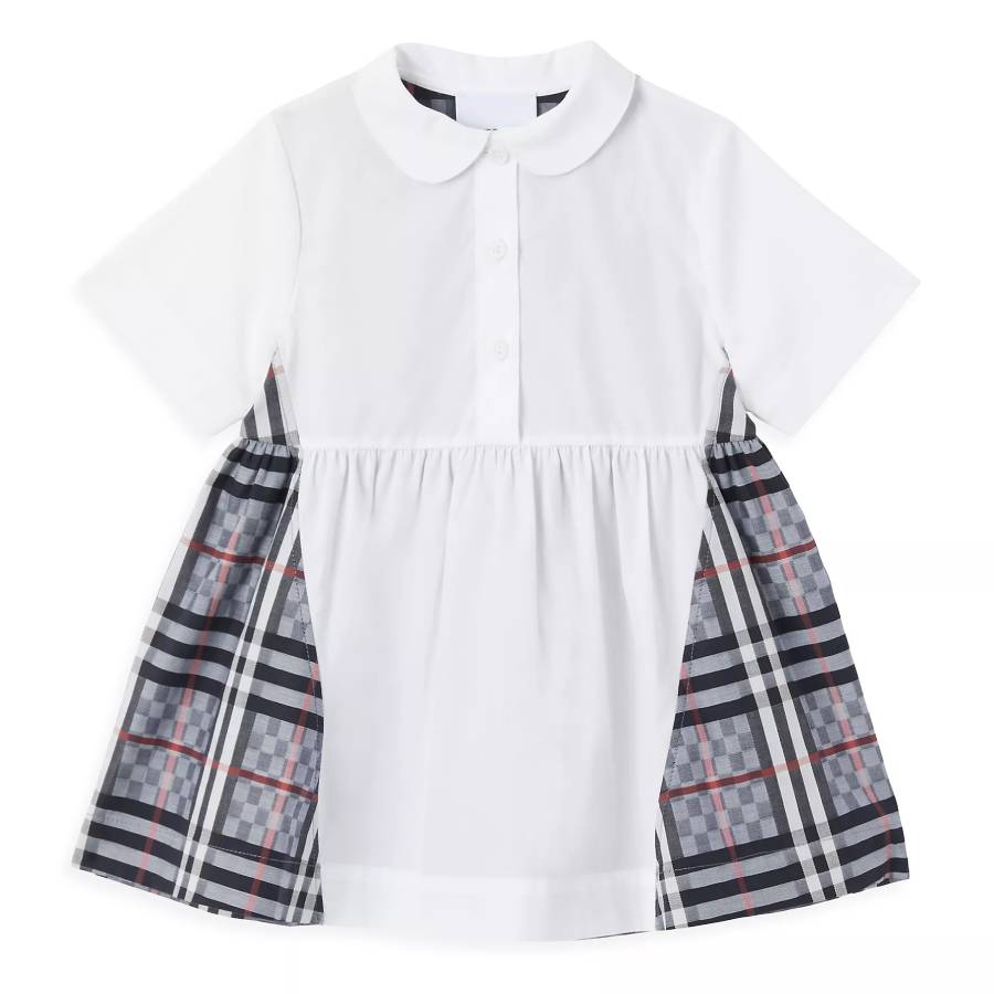 Burberry Girls Mini Mitsie Check Panel Polo Dress, Size 18M 8051507 ...