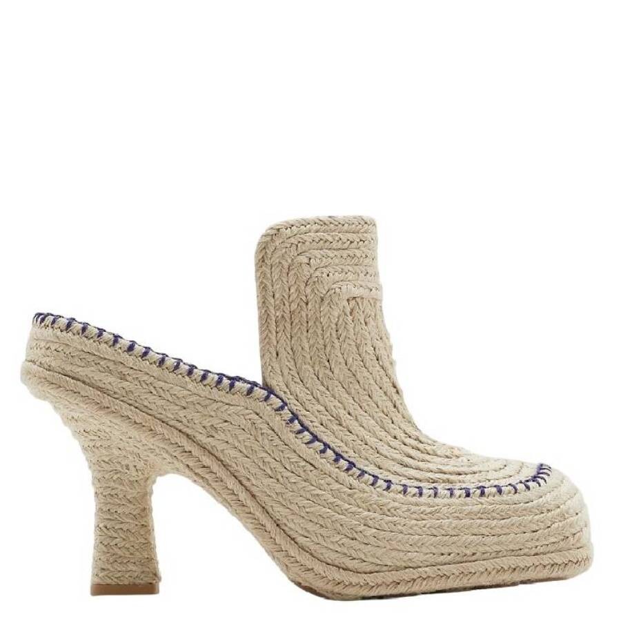 Burberry Highland Woven Cord Mules, Brand Size 37 ( US Size 7 ) 8086628 ...