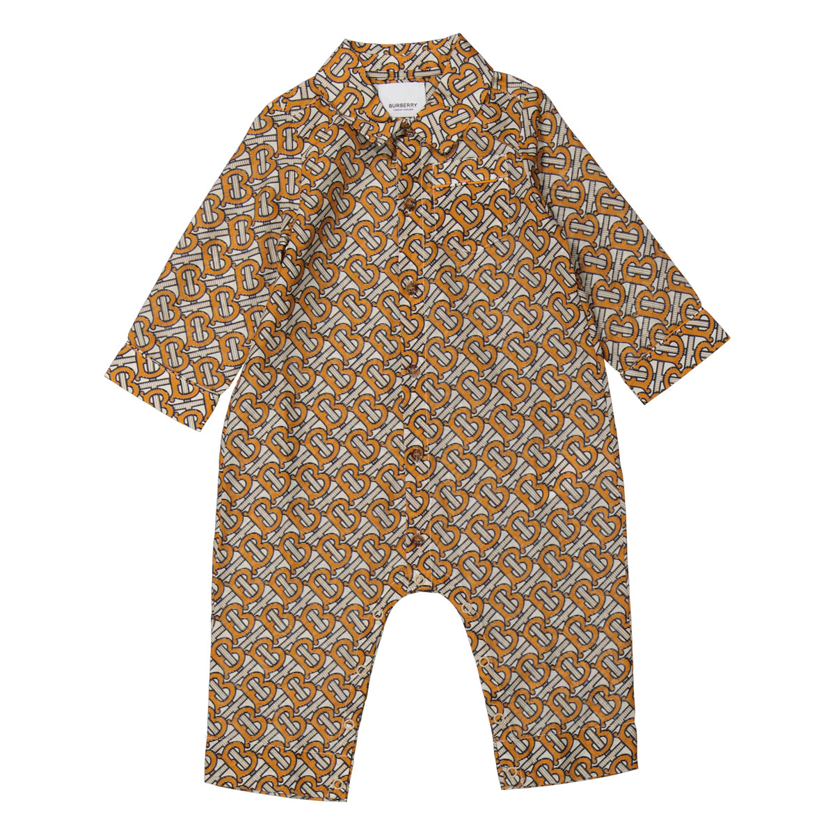 Burberry Infant Bright Orange Logo Print Overalls, Size 6M 8054191 ...