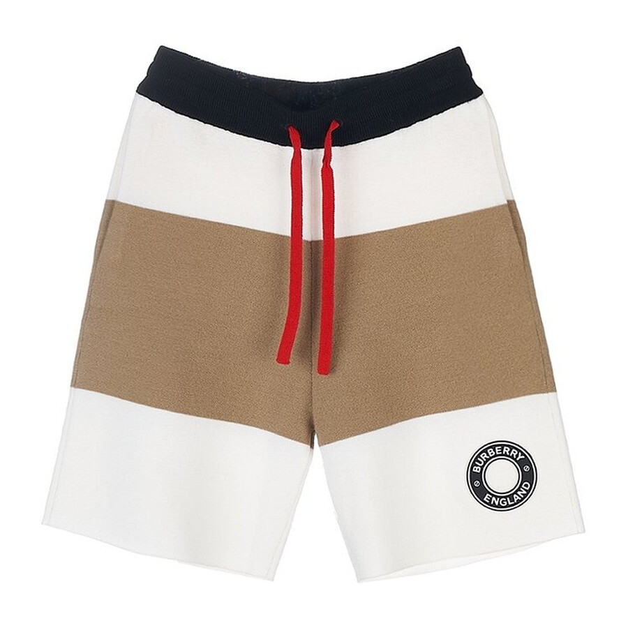 Burberry KB4 Baile Logo Graphic Applique Wool Blend Baile Icon Short ...