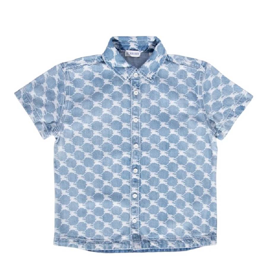 Burberry Kids Alan Grid EKD Denim Shirt, Size 8Y 8073013 - Clothing ...