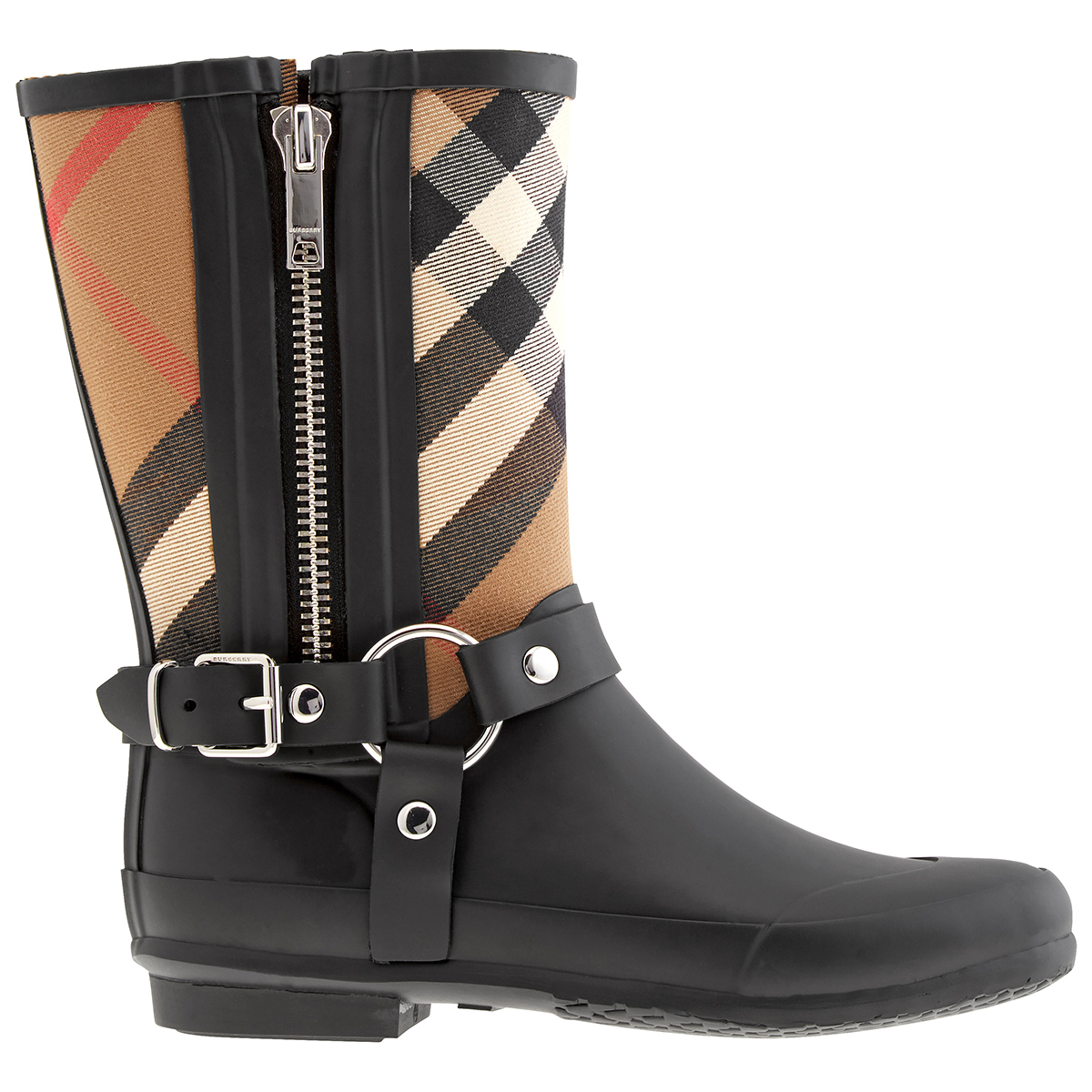 Black Burberry Rain Boots