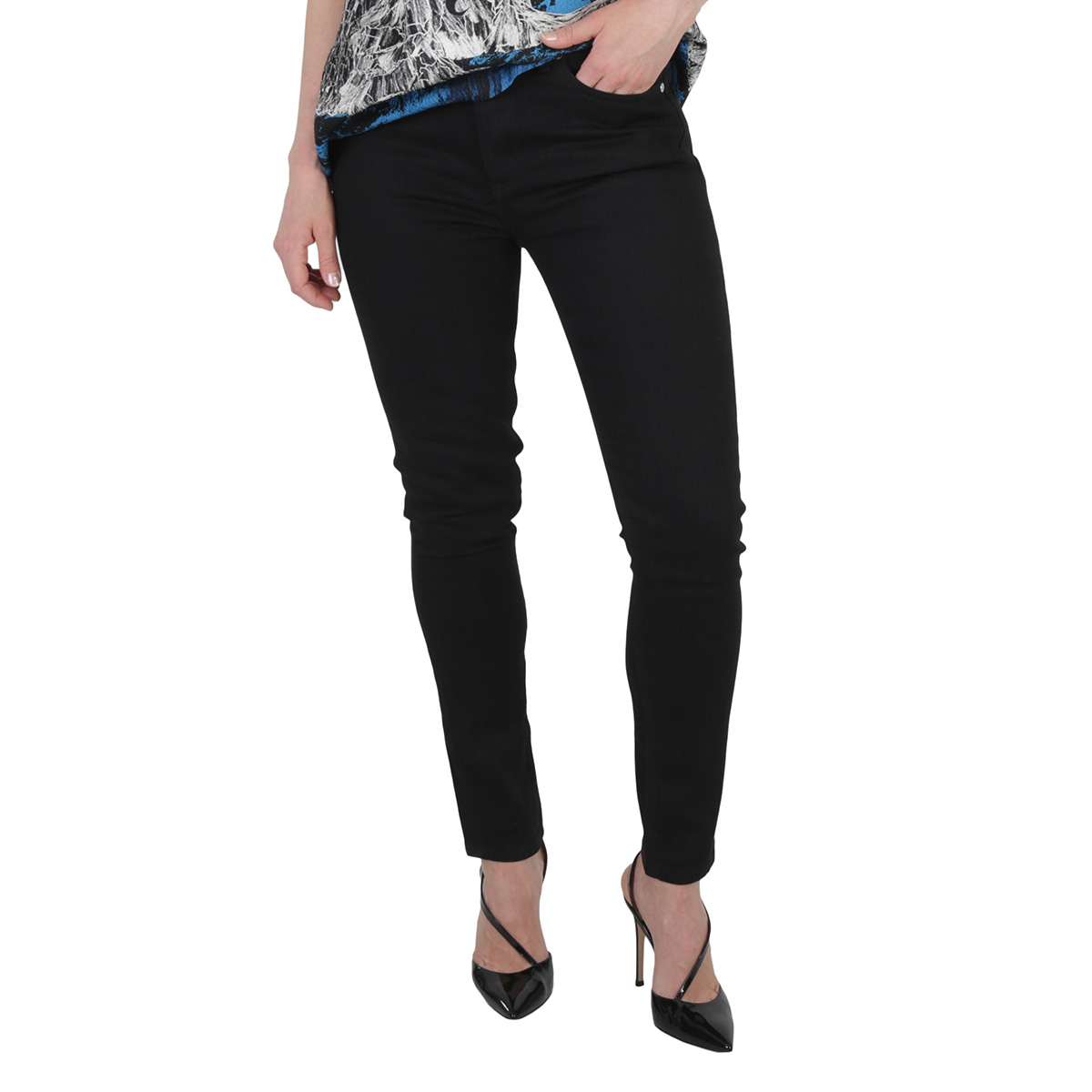 Burberry Ladies Black Felicity Slim-Fit Mid-Rise Jeans, Waist Size 26 ...