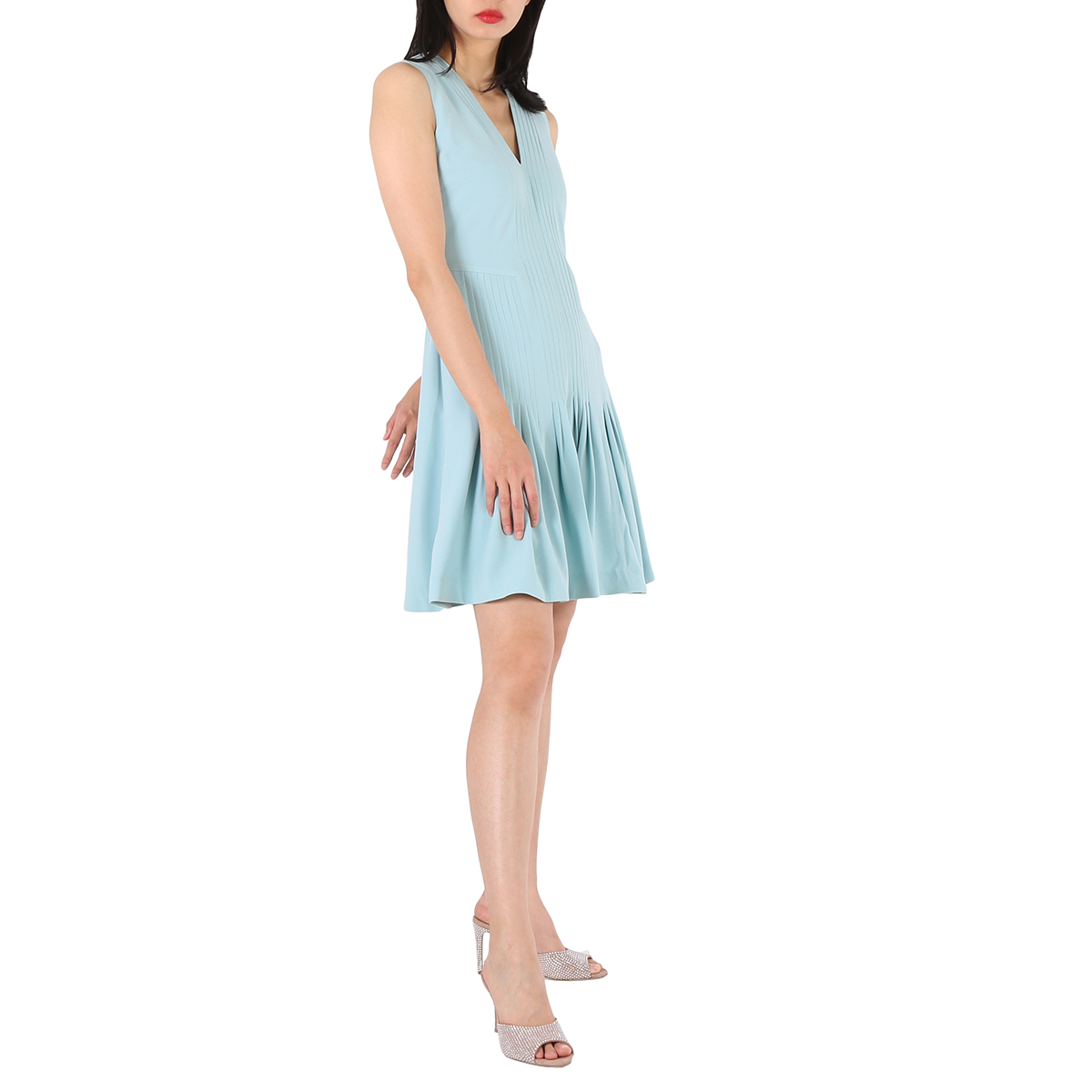 Burberry Ladies Blue Cobie Drop Waist Dress, Brand Size 6 (US Size 4 ...